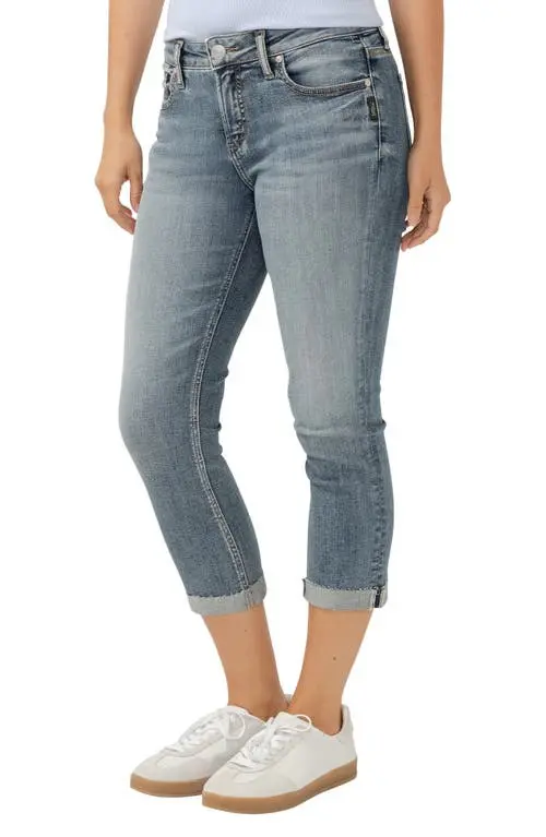SILVER JEANS CO. Elyse Curvy Mid Rise Capri Jeans - Indigo