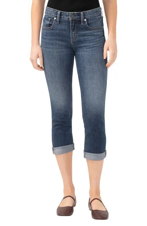 SILVER JEANS CO. Suki Curvy Mid Rise Capri Jeans - Indigo