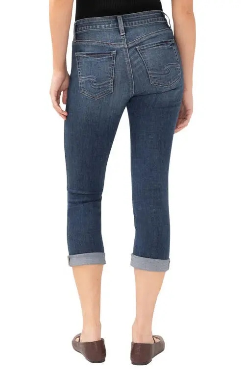 SILVER JEANS CO. Suki Curvy Mid Rise Capri Jeans - Indigo