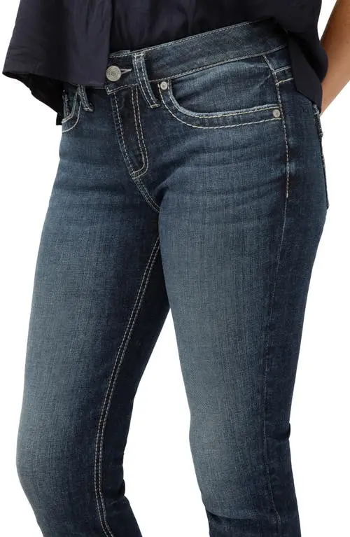 SILVER JEANS CO. Suki Curvy Mid Rise Capri Jeans - Indigo