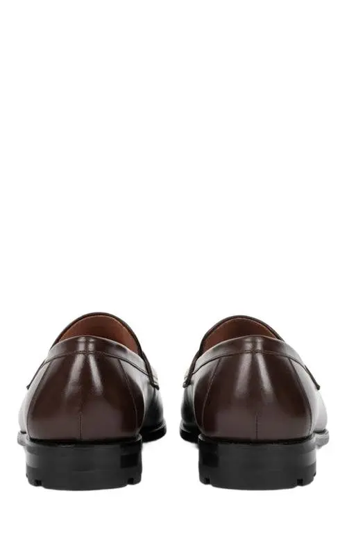 ANTHONY VEER Mercer Penny Loafer - Maple Brown Leather & Woven