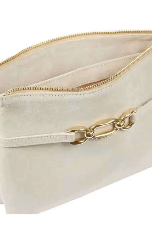 LK BENNETT Cleo Oloid Suede Crossbody Bag - Cream