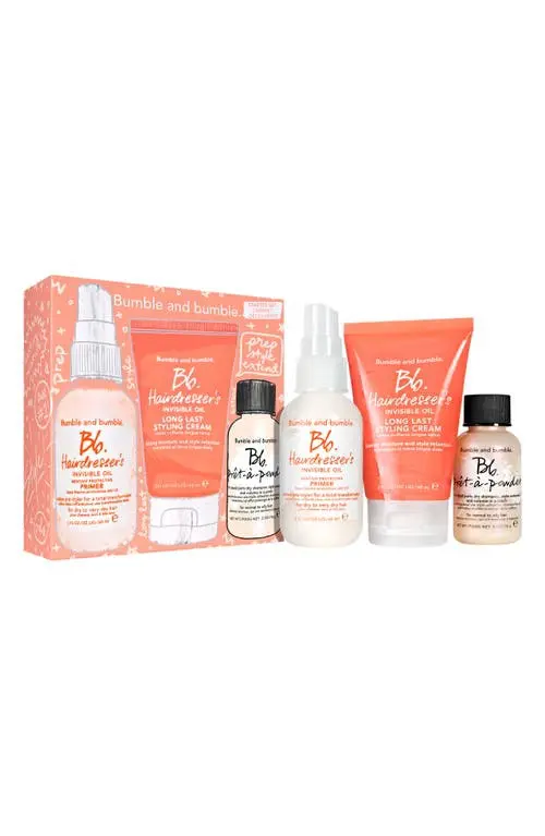 BUMBLE AND BUMBLE Travel-size Prep, Style + Extend Hair Set $48 Value - No Color