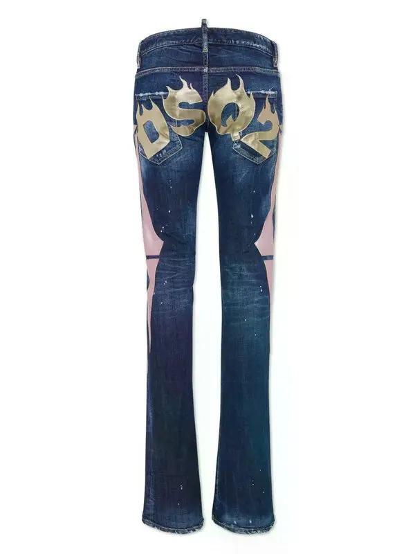 Dsquared2 Metallic-detailing Flared Jeans