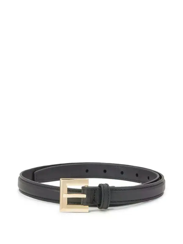 ANINE BING Buckle Leather Belt - Black