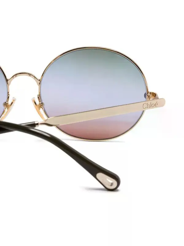 Chloé Round Frame Sunglasses - Gold