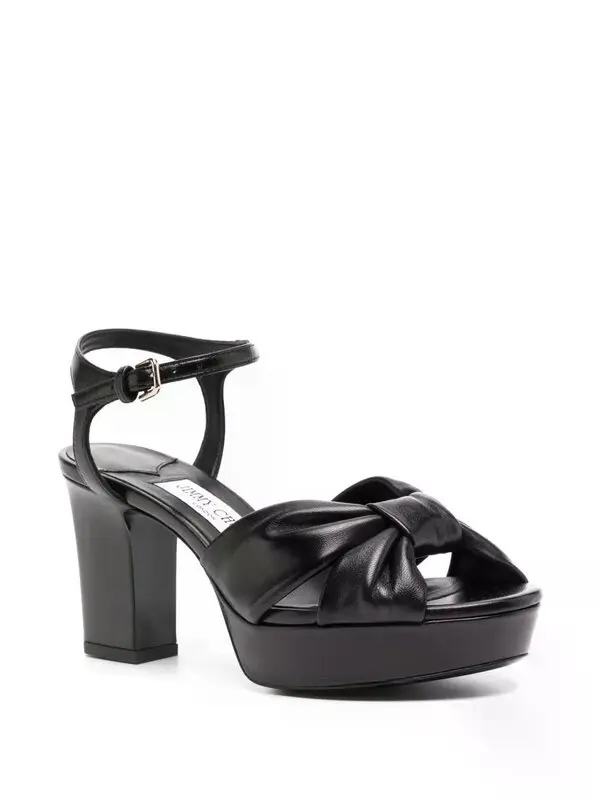 JIMMY CHOO 80mm Heloise Sandals - Black