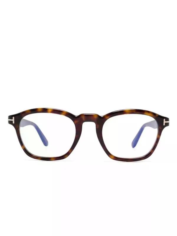 TOM FORD Square Frame Glasses - Brown