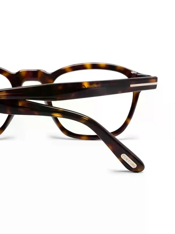 TOM FORD Square Frame Glasses - Brown