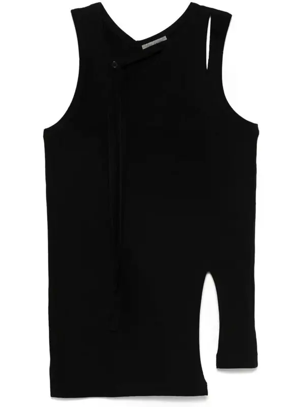 Yohji Yamamoto Strap-detail Tank Top