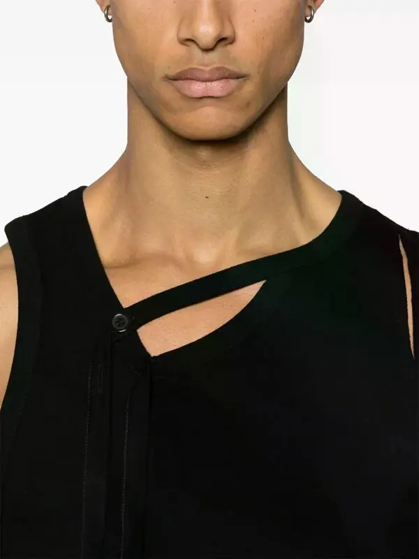 Yohji Yamamoto Strap-detail Tank Top