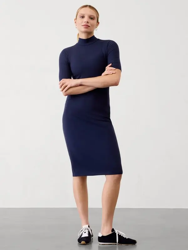 Athleta Signature Rib Dress In Navy - 50% Off | Editorialist