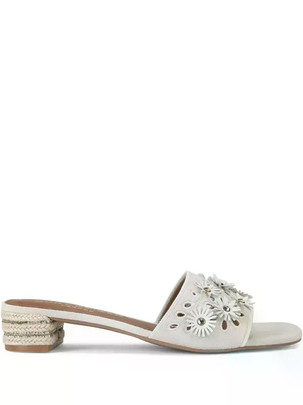 Kurt Geiger 40mm Flower Low Heel Sandals