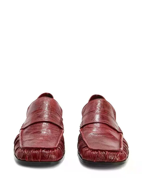 JIL SANDER Leather Loafers - Red