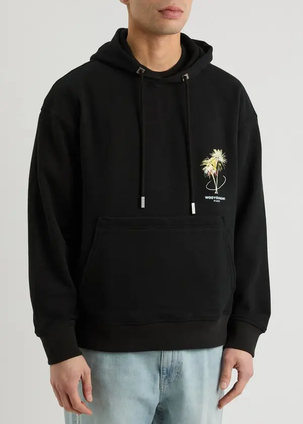 WOOYOUNGMI Logo-print Hooded Cotton Sweatshirt