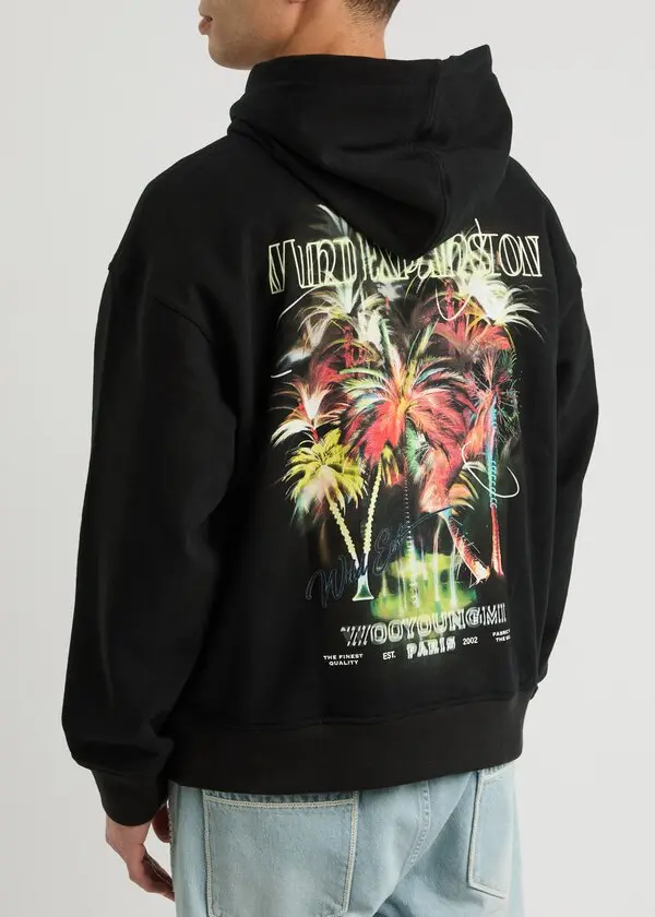 WOOYOUNGMI Logo-print Hooded Cotton Sweatshirt