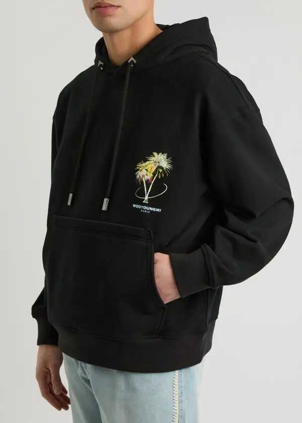WOOYOUNGMI Logo-print Hooded Cotton Sweatshirt