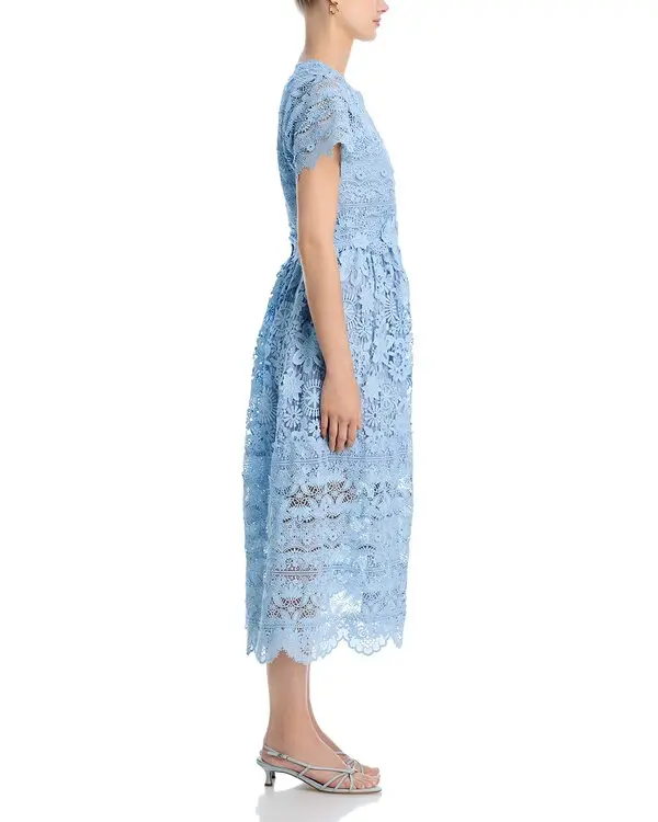 Waimari Hibiscus Lace Midi Dress