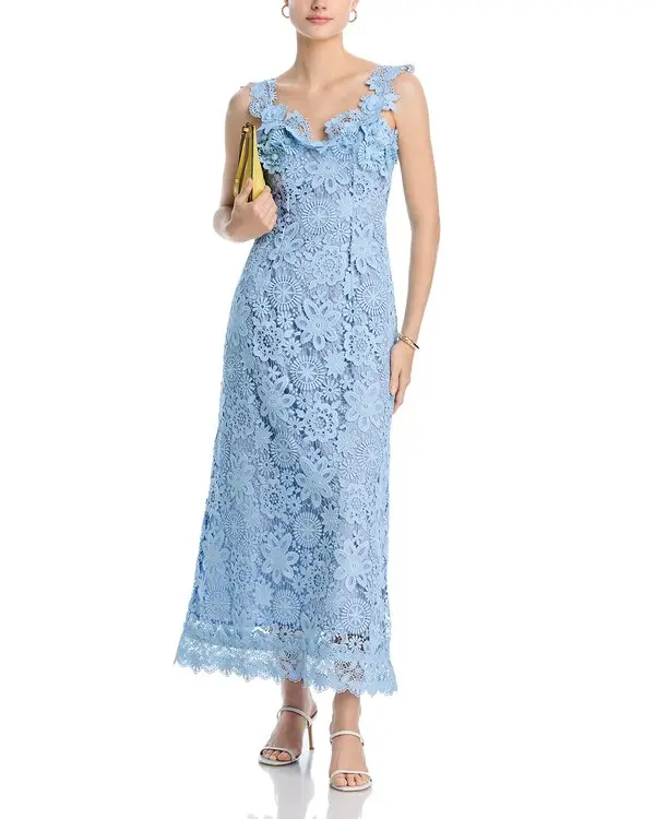 Waimari Orchid Lace Maxi Dress