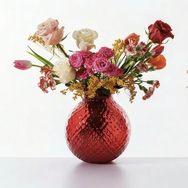 VENINI Balloton Fiori 9.5 Vase - Red