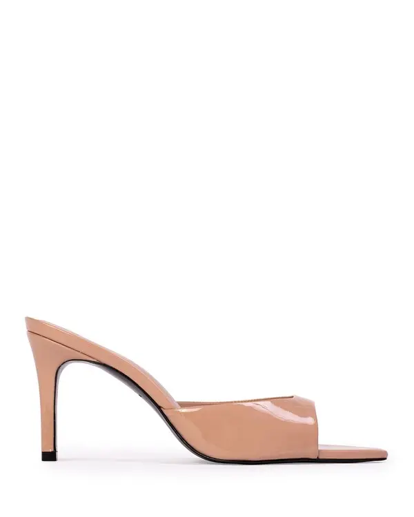 BLACK SUEDE STUDIO Brea Patent Leather High Heel Sandals - Old Rose