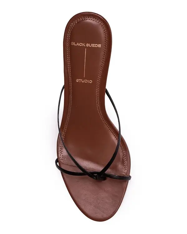 BLACK SUEDE STUDIO Jade High Heel Sandals - Chestnut