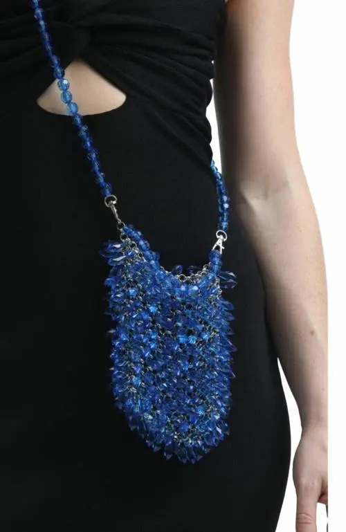 MODA LUXE Mariah Rhinestone Evening Bag - Blue