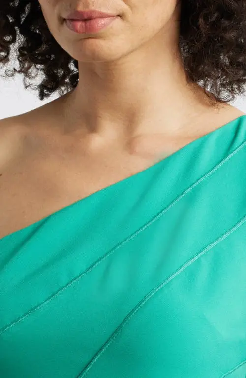Vince Camuto Laguna One-Shoulder Dress In Emerald - 60% Off | Editorialist