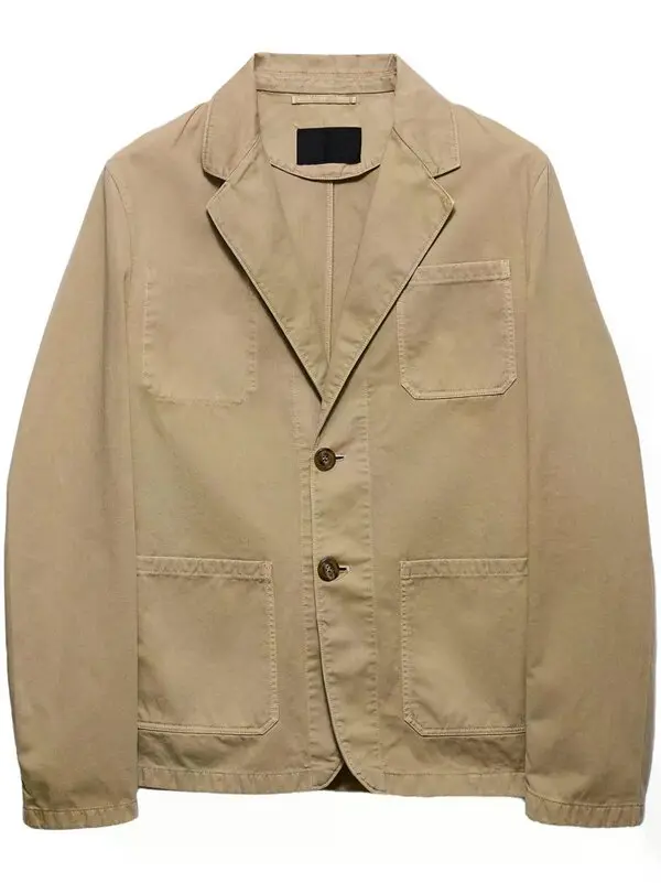 Prada Cotton Single-breasted Blazer