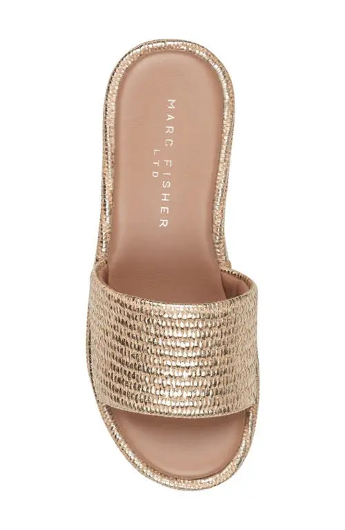 Marc Fisher Daylin Platform Sandals - Gold