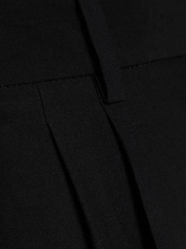 THE ROW Lilas Pleated Wool-blend Twill Tapered Trousers