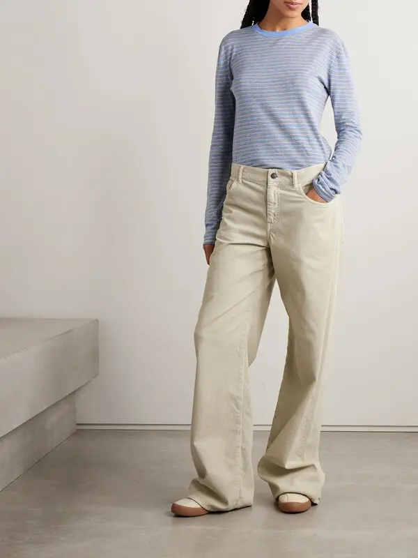 THE ROW Eglitta Cotton-corduroy Pants - Neutrals
