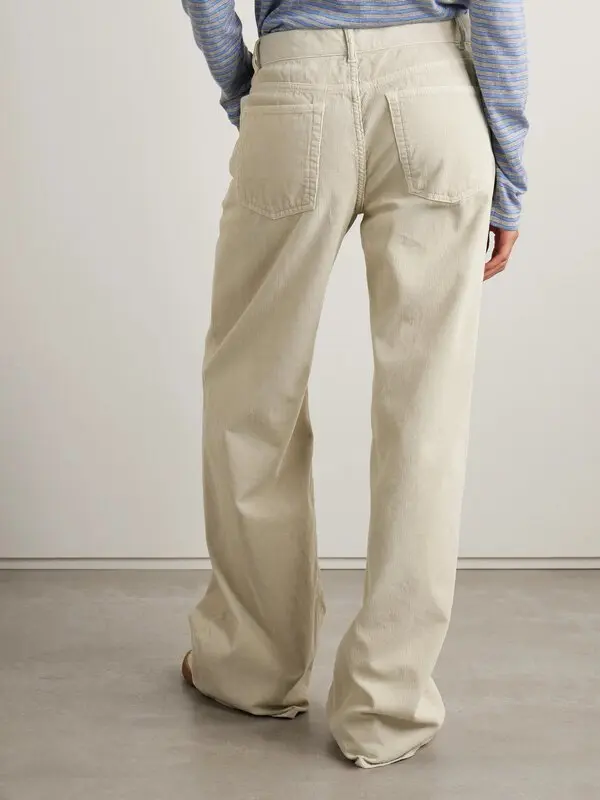 THE ROW Eglitta Cotton-corduroy Pants - Neutrals
