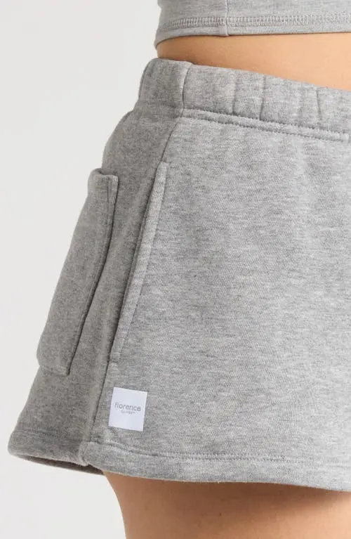 FLORENCE BY MILLS Cozy Crush Sweat Shorts - Heather Grey