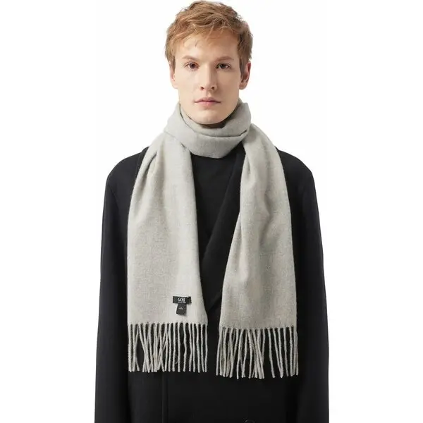 GOBI MONGOLIAN CASHMERE Cashmere Fringed Scarf - Dawn Blue