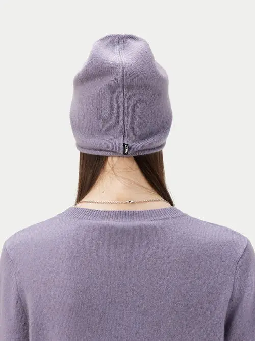 GOBI MONGOLIAN CASHMERE Cashmere Slouchy Beanie - Purple Ash