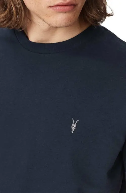 ALLSAINTS Dexter Logo Embroidered T-shirt - Navy Blue