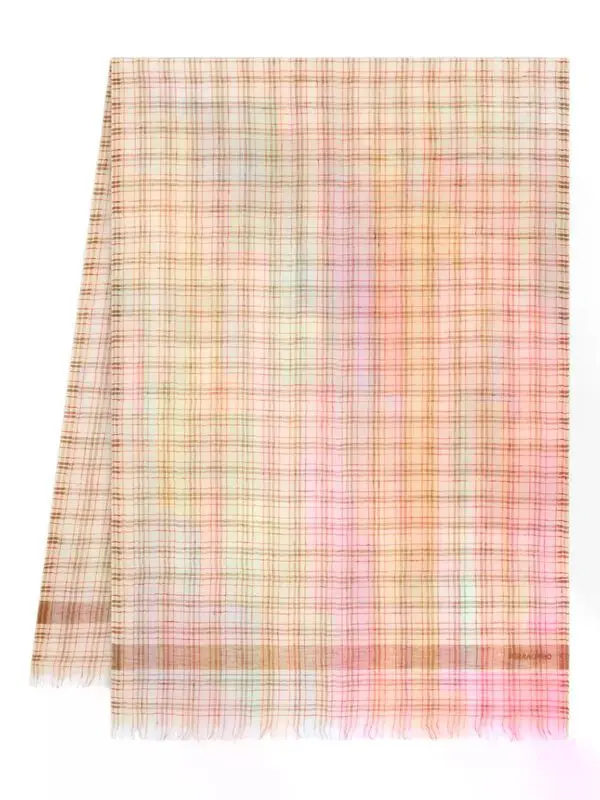 FERRAGAMO Tartan Scarf - Neutrals