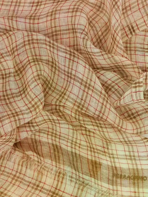 FERRAGAMO Tartan Scarf - Neutrals