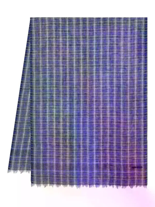FERRAGAMO Tartan Scarf - Blue