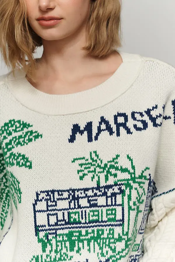 Maeve Graphic Cable-knit Sweater