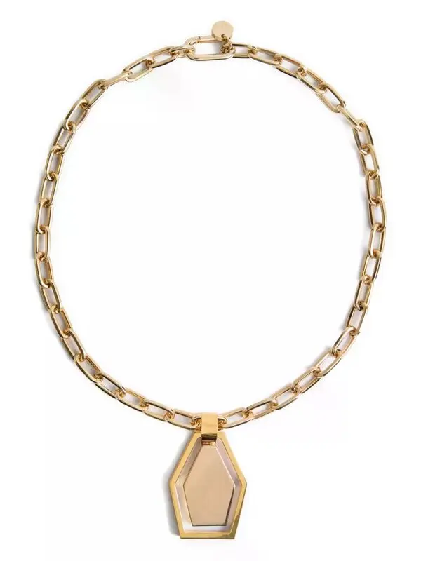 La DoubleJ Swinging Portal Necklace - Gold