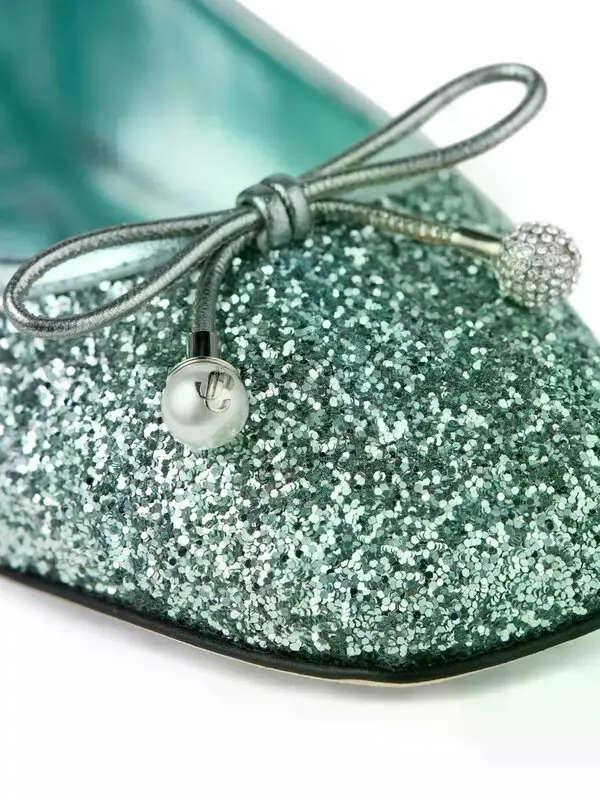 JIMMY CHOO Elme Ballet Flats - Green