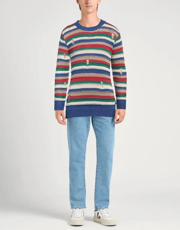 TAKESHY KUROSAWA Striped Knitted Sweater