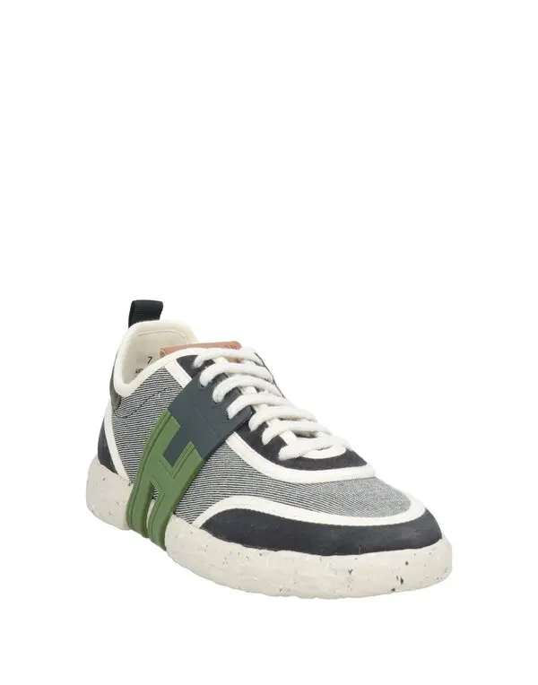 Hogan Midnight Leather And Textile Fibers Low-top Sneakers - Blue