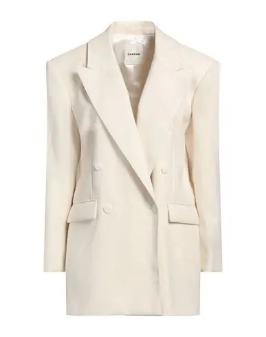 Sandro Double-breasted Blazer - Ivory