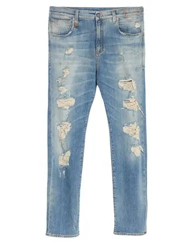 R13 Jeans In Cotton, Elastane, And Calfskin