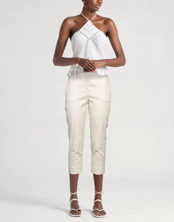 Peserico Tapered Houndstooth Cropped Pants