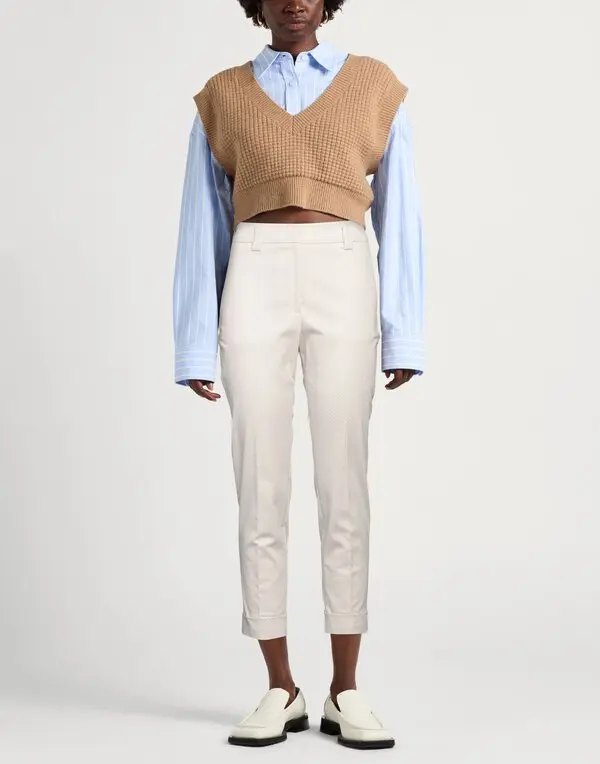 Peserico Tapered Polka Dot Trousers - Beige