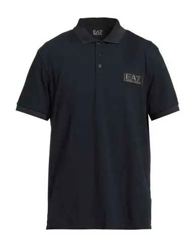 EA7 Polo Shirt Size Cotton, Elastane, Polyester - Blue